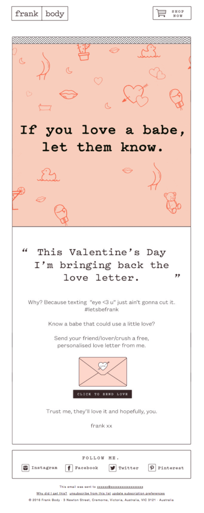 24 Ways to Design Your Valentine's Day Emails (+52 Subject Lines)